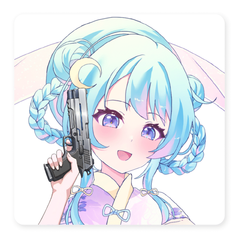 【手のイラスト素材】銃を持った手｜Vtuber・配信向けフリー素材 / Illustration of a hand holding a ...