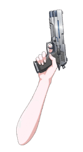 【Vtuber向け】銃を持つ手のイラスト｜Vtuber・配信向けフリー素材 / Illustration of a hand holding ...